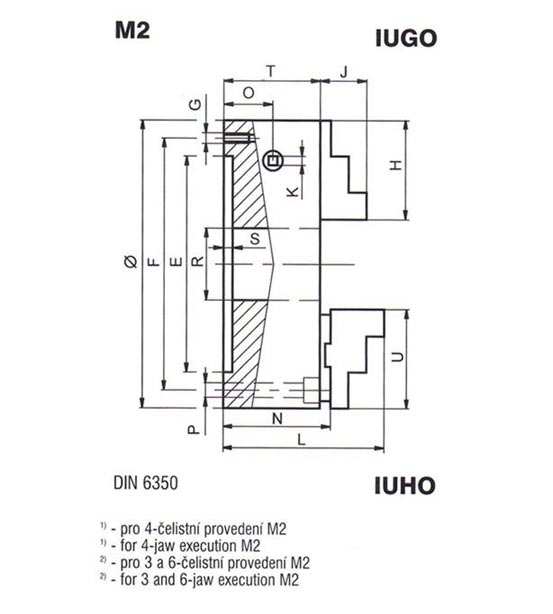 TOS - IUGO 315/3 M2 TOS DIN 6350 3-Backenfutter